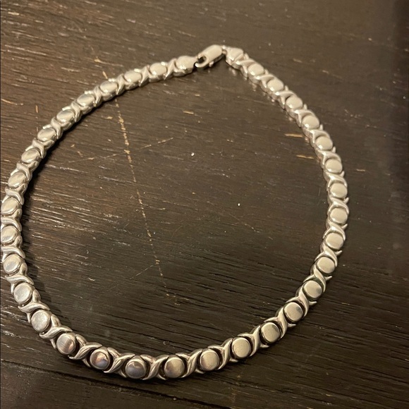 Jewelry | Vintage Sterling Silver Hugs Kisses Necklace Choker | Poshmark